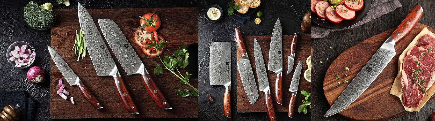 Build Your Own Damascus Knife Set With Our Damascus Steel Knives – The ...