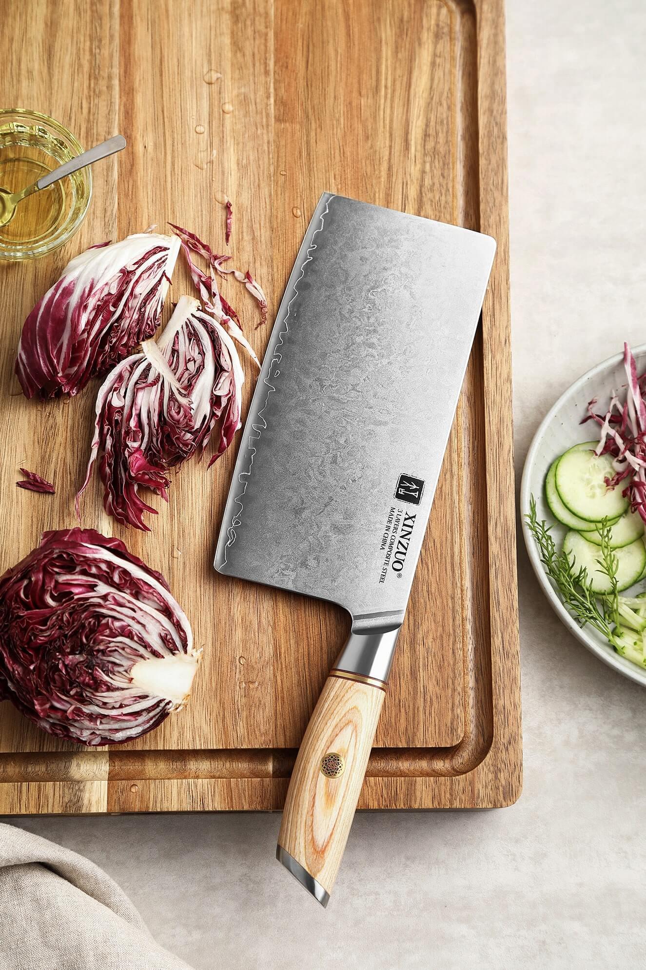 Xinzuo B37S Kitchen Cleaver | Stainless Steel Cutting Edge – The Bamboo Guy