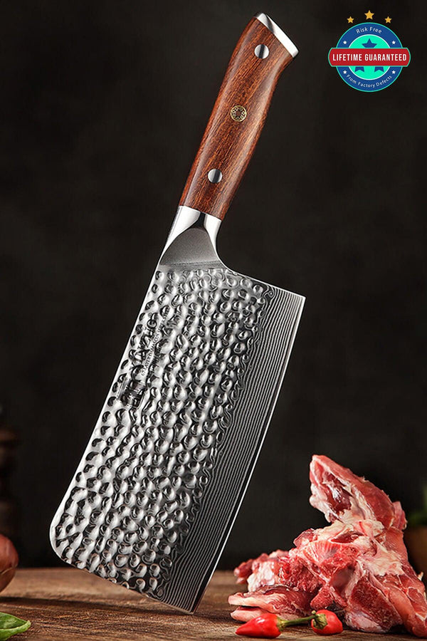 Xinzuo B13D 7" 67 Layer Bone Cleaver Knife Heavy Duty Bone Cleaver Bes ...