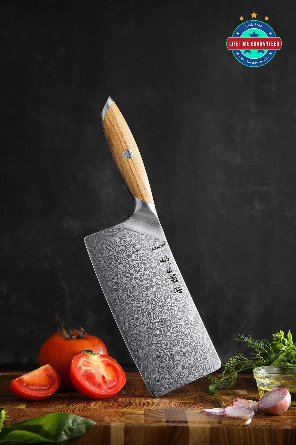 Damascus Cleaver Knife – The Bamboo Guy