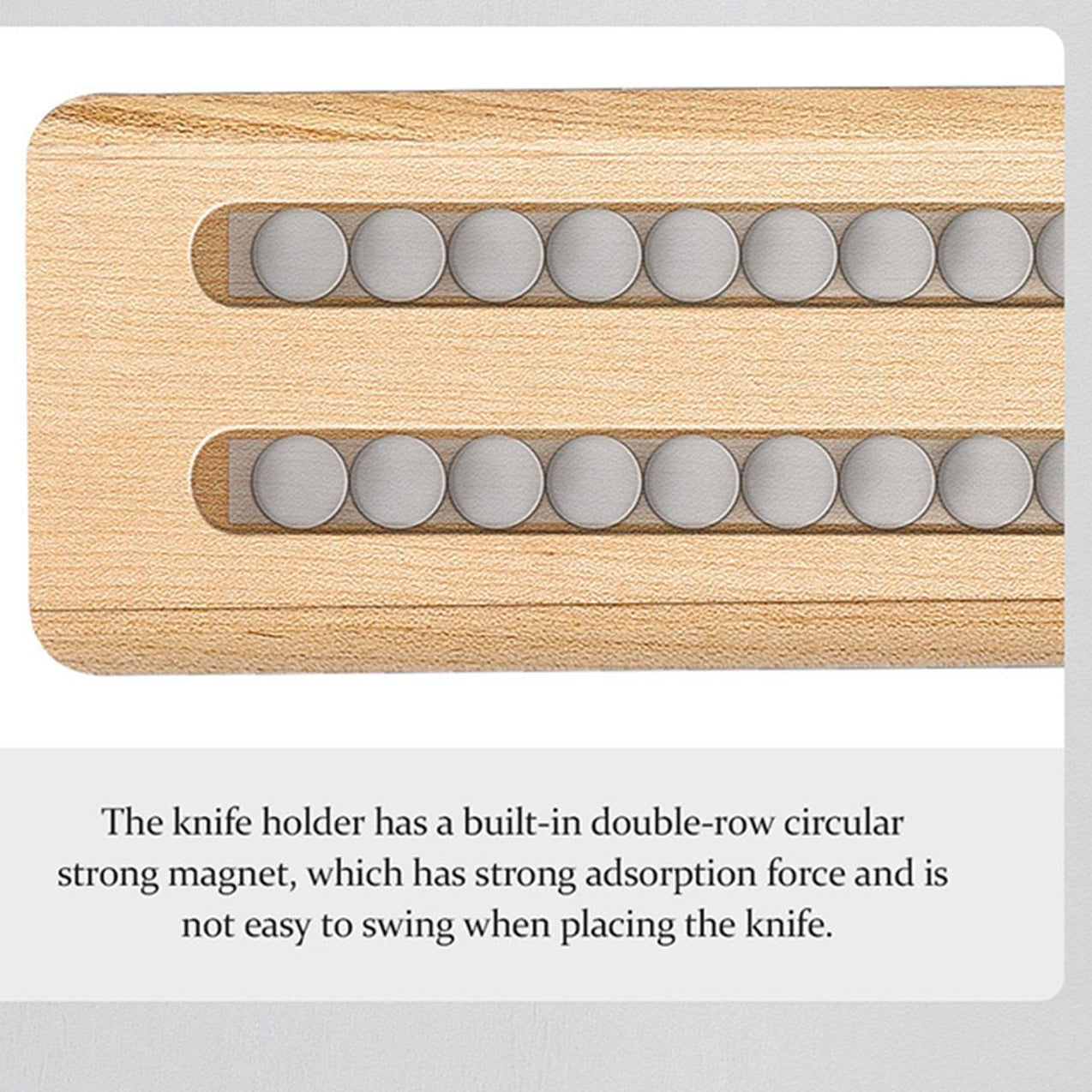 XINZUO Maple Magnetic Wall Kitchen Knife Holder/Wall Knife Display 15 ...