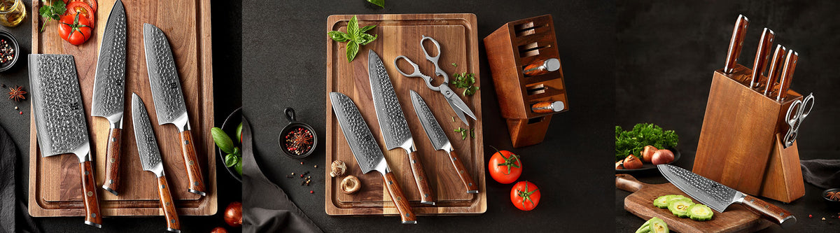 Build Your Own Damascus Knife Set With Our Damascus Steel Knives – The ...