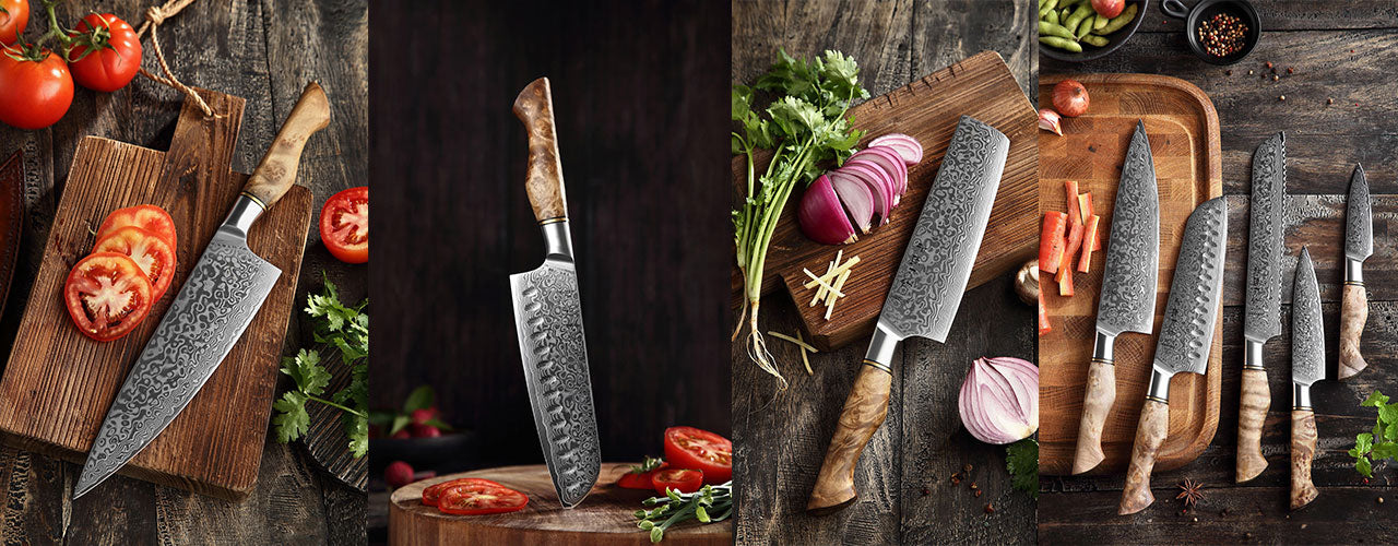 Build Your Own Damascus Knife Set With Our Damascus Steel Knives – The ...