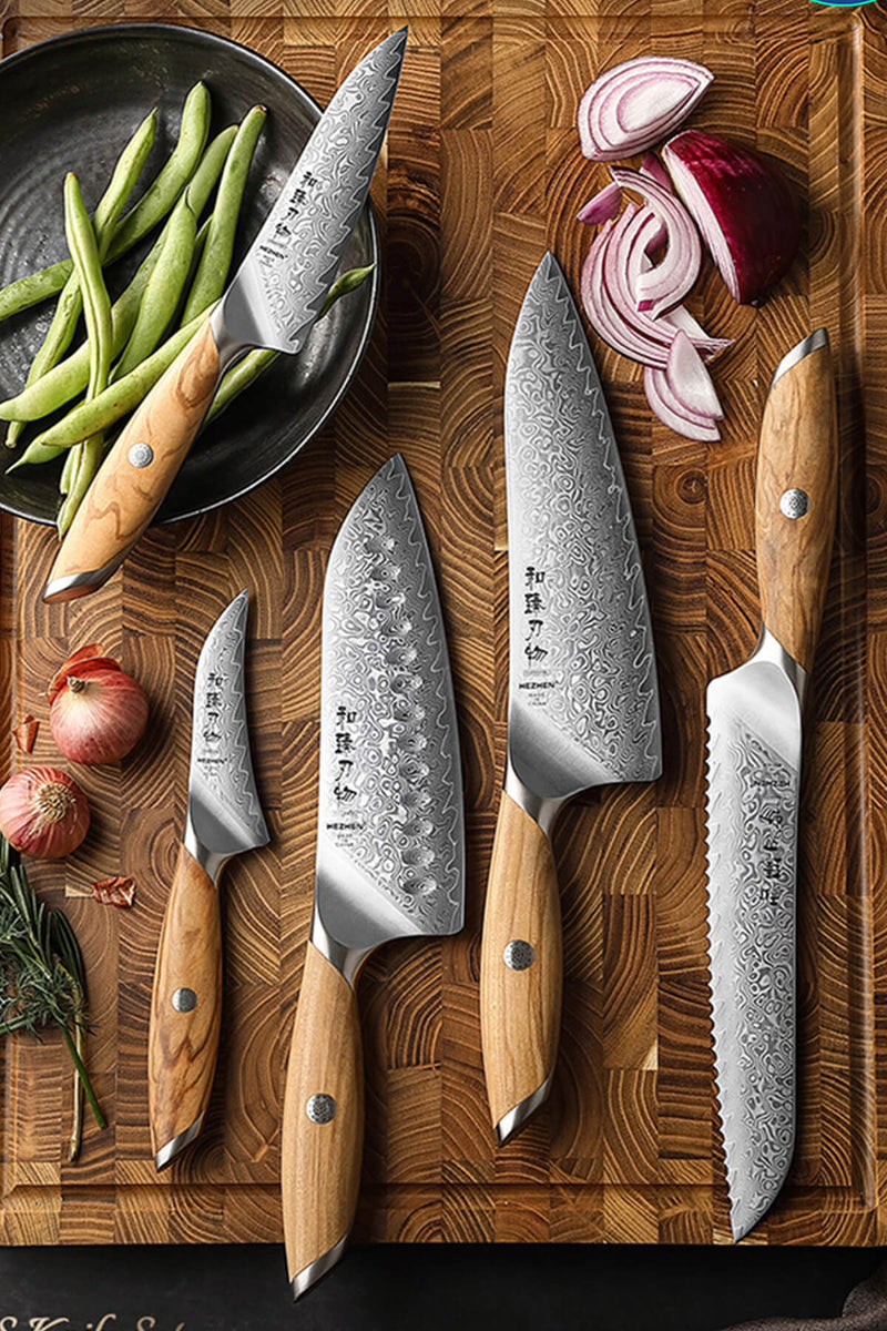 Build Your Own Damascus Knife Set With Our Damascus Steel Knives – The ...