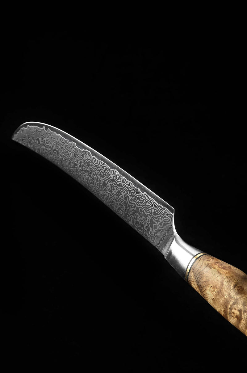 Hezhen B30 Forged Damascus Carving Knife – The Bamboo Guy